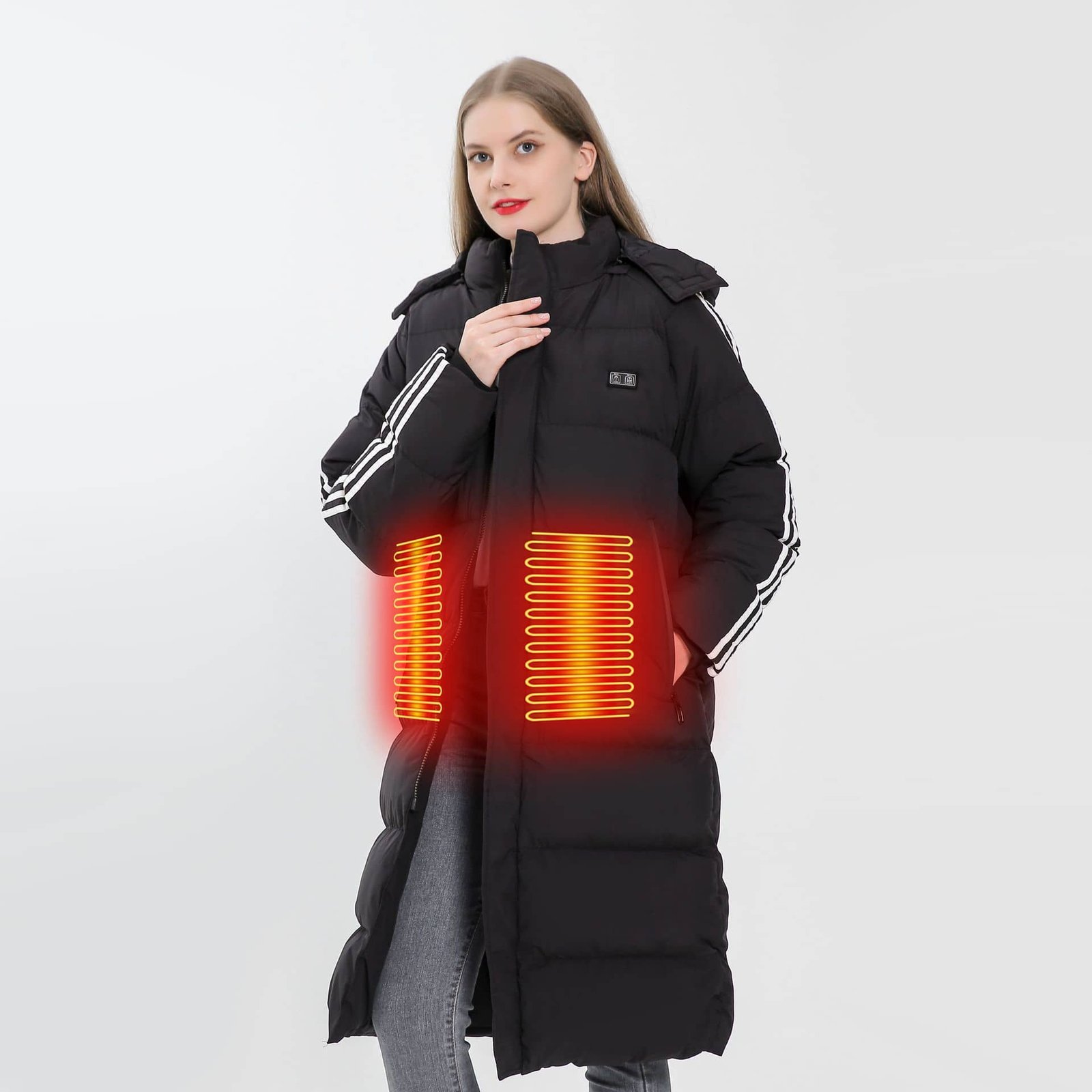 WOMEN’S LONG HEATED JACKET – junhaoclothing